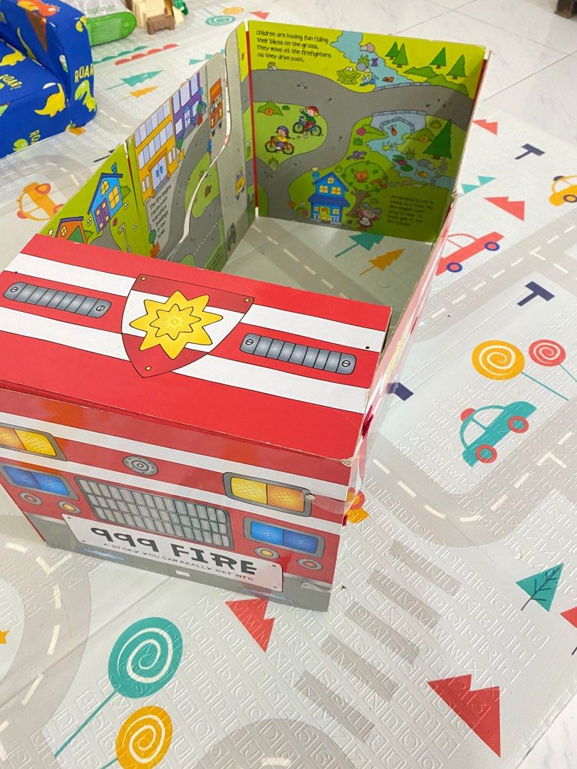 Fire engine book and pretend fire truck, Hobbies & Toys, Toys & Games ...