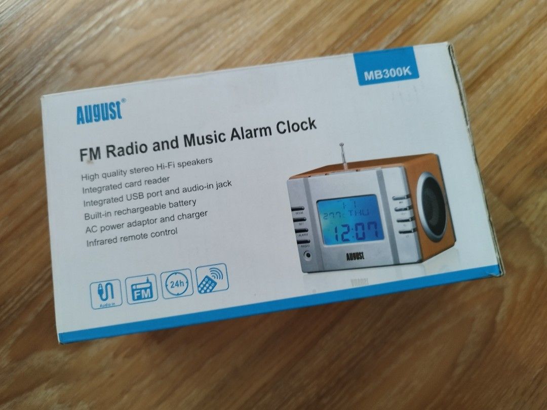 FM Radio & Music Alarm Clock, Audio, Portable Music Players on Carousell