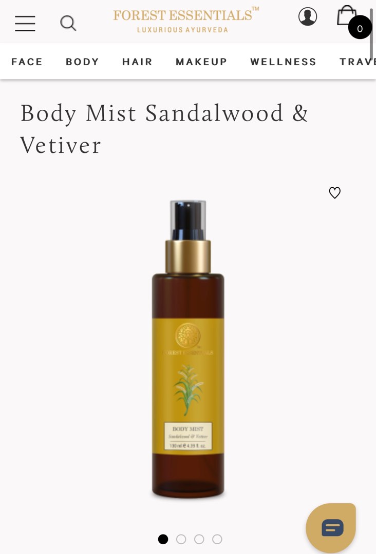 Forest Essentials Body Mist Sandalwood & Vetiver, Beauty & Personal ...
