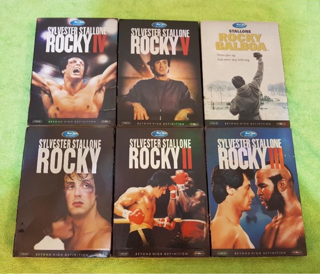 Full Cover Art Slipcovers Rocky 1-6 Blu-Ray Complete Set (No Creed ...