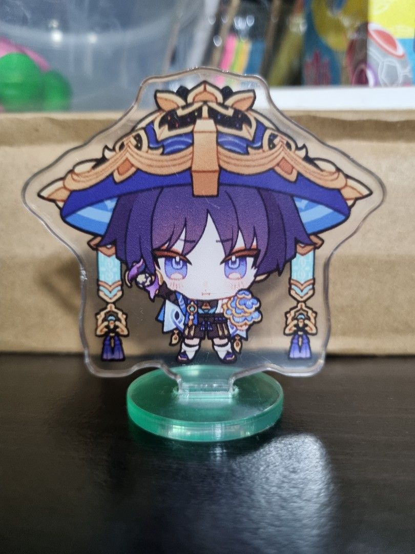 genshin wanderer tiny acrylic standee (misu_025), Hobbies & Toys ...