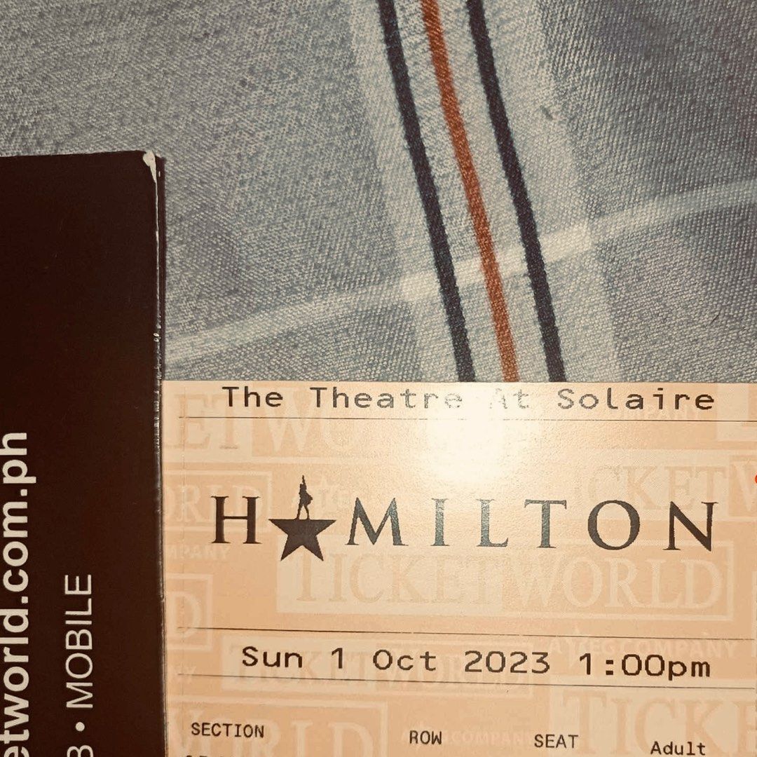 Hamilton Manila Ticket, Tickets & Vouchers, Event Tickets on Carousell