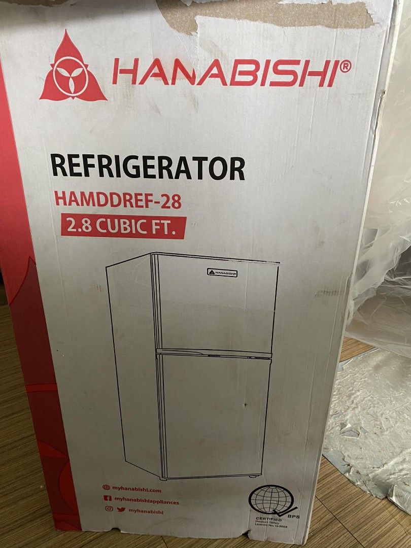 Hanabishi Refrigirator HAMDDREF-28, TV & Home Appliances, Kitchen ...