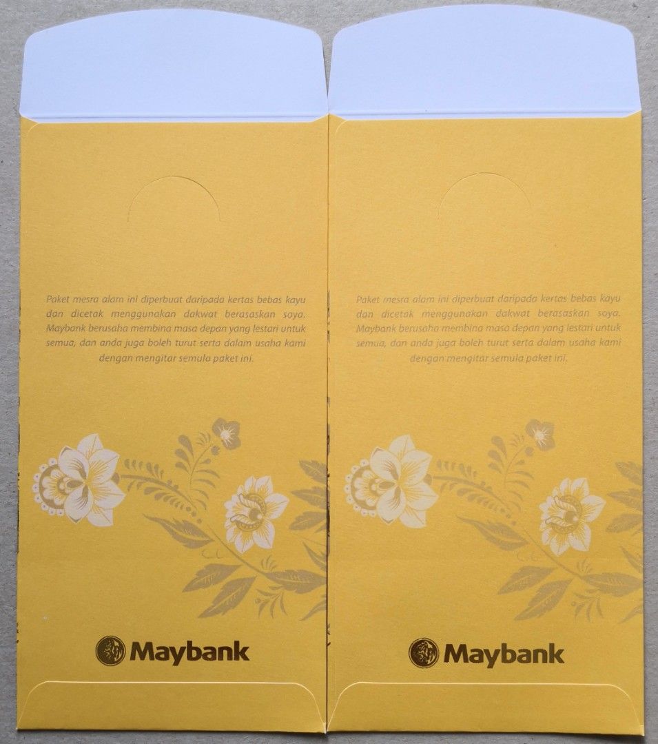 Hari Raya Packets - 2022 Maybank 2 pcs, Hobbies & Toys, Stationery ...