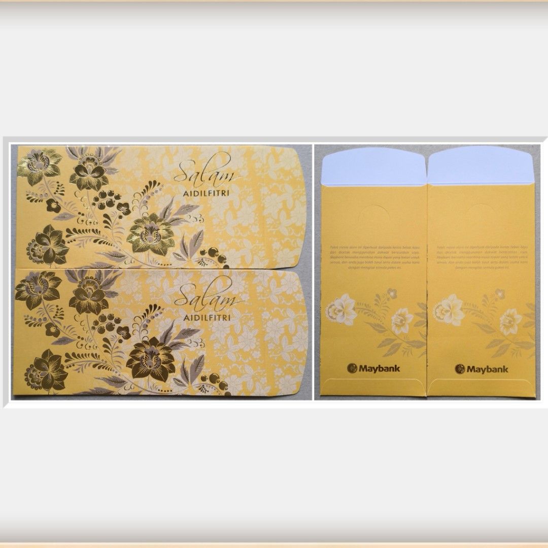 Hari Raya Packets - 2022 Maybank 2 pcs, Hobbies & Toys, Stationery ...