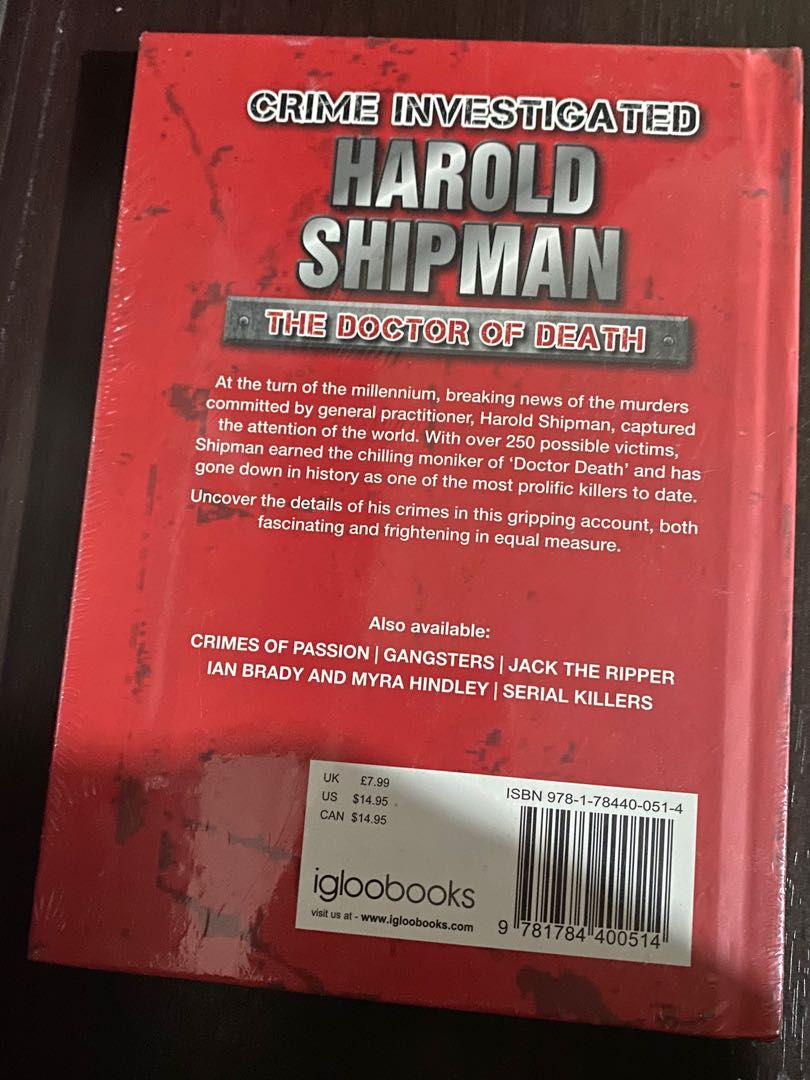 Harold shipman the doctor of death crime book, Hobbies & Toys, Books ...