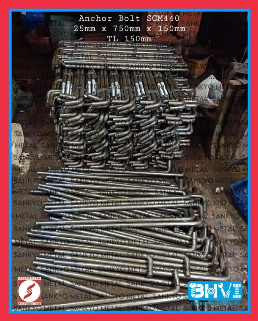 High tensile Anchor Bolt 4140 or SCM440, Commercial & Industrial ...