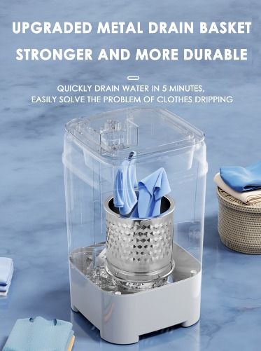 HODEKT Family Mini Washing Machine, Mesin Basuh Large Capacity, Washing ...