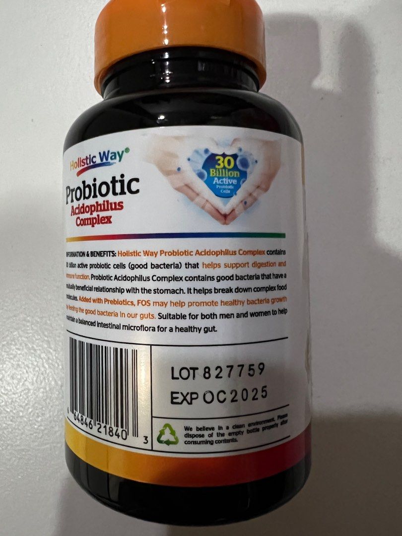 Holistic Way Probiotic 30 billion active probiotic cells, Health ...