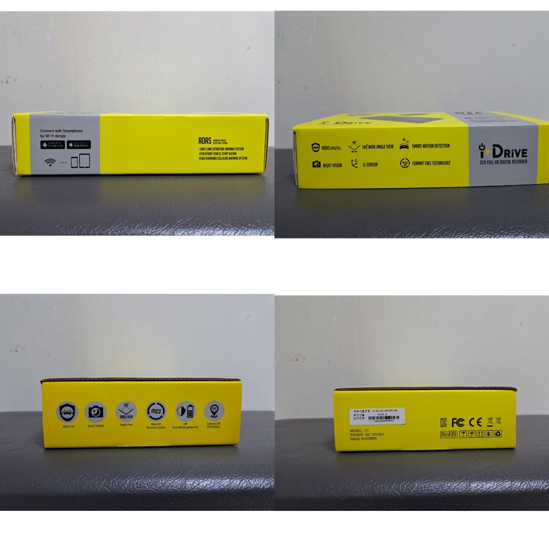 iDrive i11 2-Channel Full HD Front and Rear Camera (with direct power cable cut), Car ...