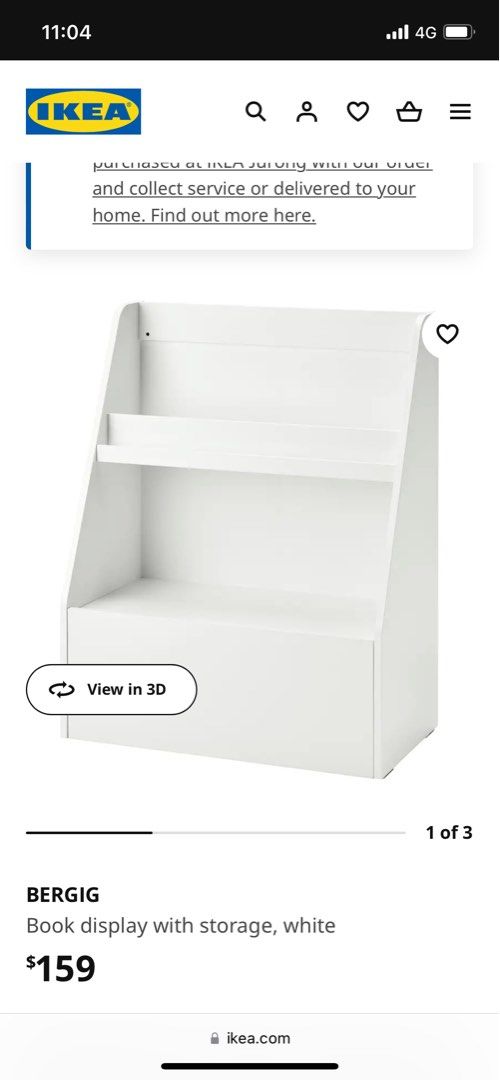 IKEA BERGIG children/kids book display shelf TROFAST toy storage ...