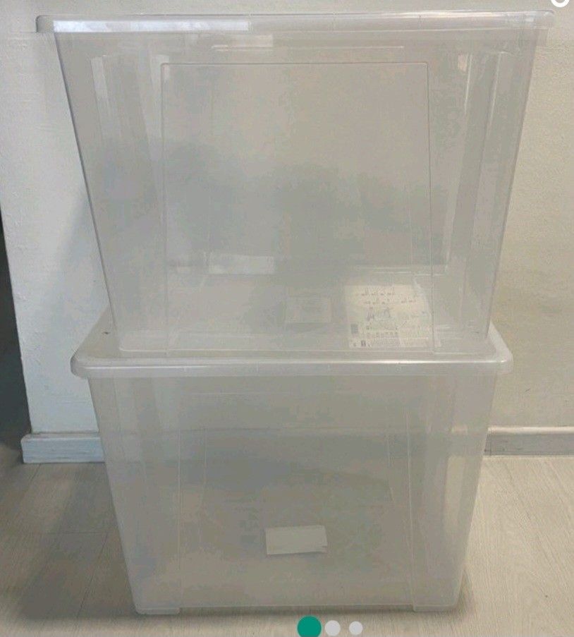 IKEA SAMLA Storage Box with lid [56cmx39cmx42cm |65L], Furniture & Home ...