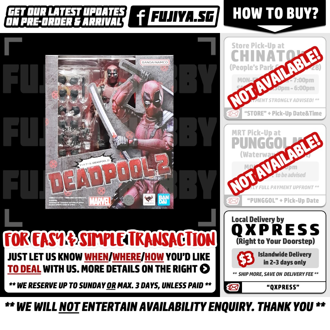 [IN-STOCK!!] S.H. Figuarts Deadpool (Deadpool 2), Hobbies & Toys, Toys ...