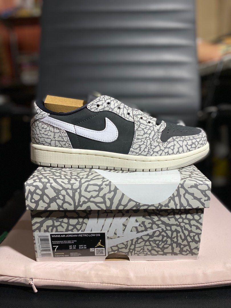 Jordan 1 Low Black Cement on Carousell