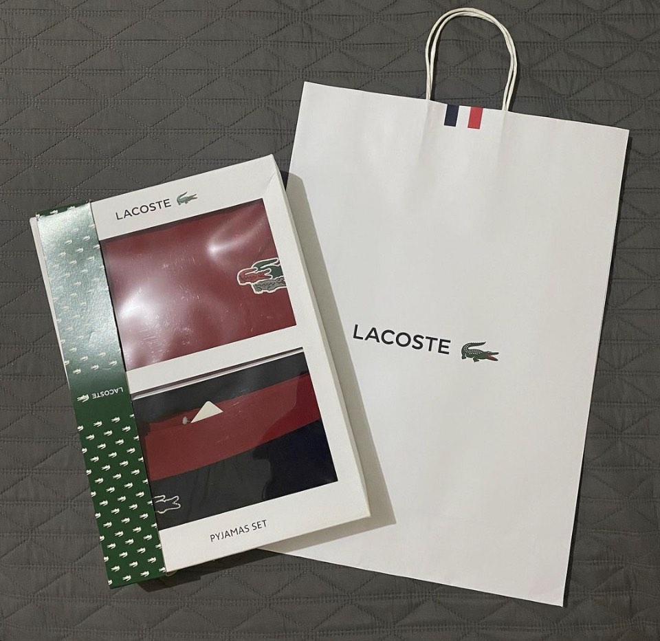 Lacoste Pyjama Set, Men's Fashion, Tops & Sets, Sleep and Loungewear on ...