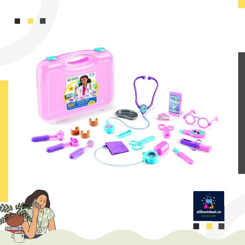 Learning Resources Pretend & Play Assorted Pink Doctor Playset, Pink ...