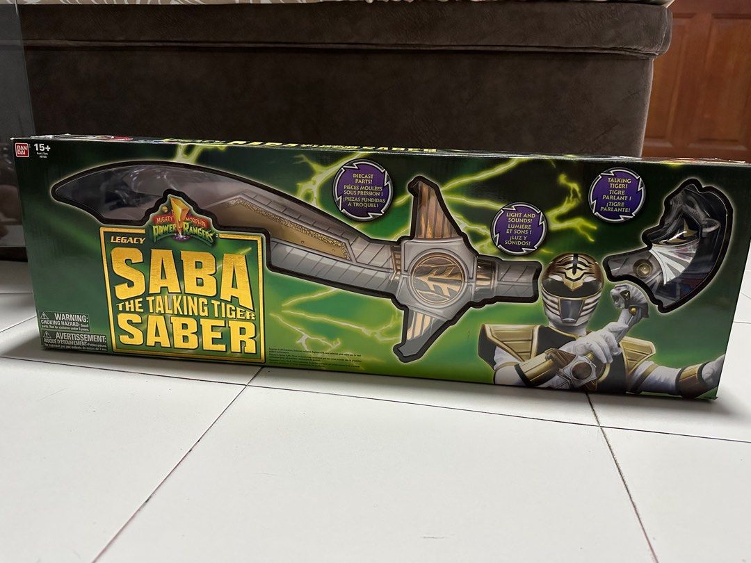 Mmpr power rangers Legacy saba from white ranger / Kibaranger, Hobbies ...
