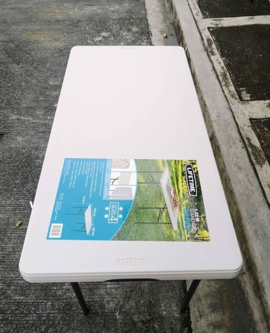 Lifetime Table 4ft Solid Top Almond White Brand new on Carousell