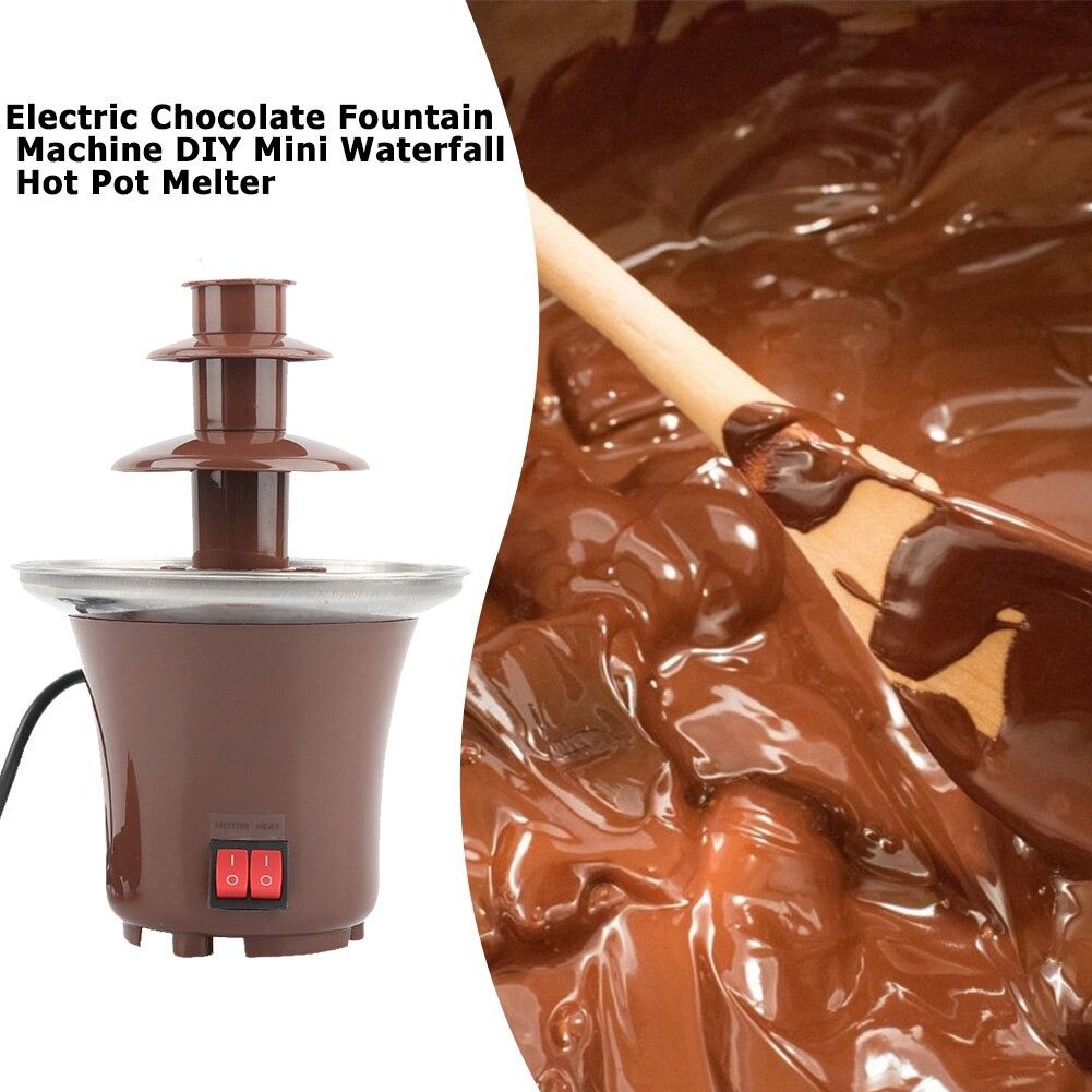 Mini Chocolate Fountain DIY Handmade Chocolate Melting with Heating ...