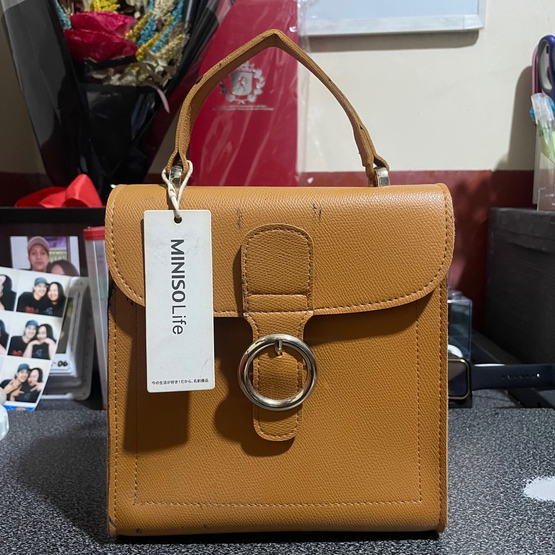 Miniso Yellow Orange Shoulder Bag Sling Bag, Women's Fashion, Bags ...