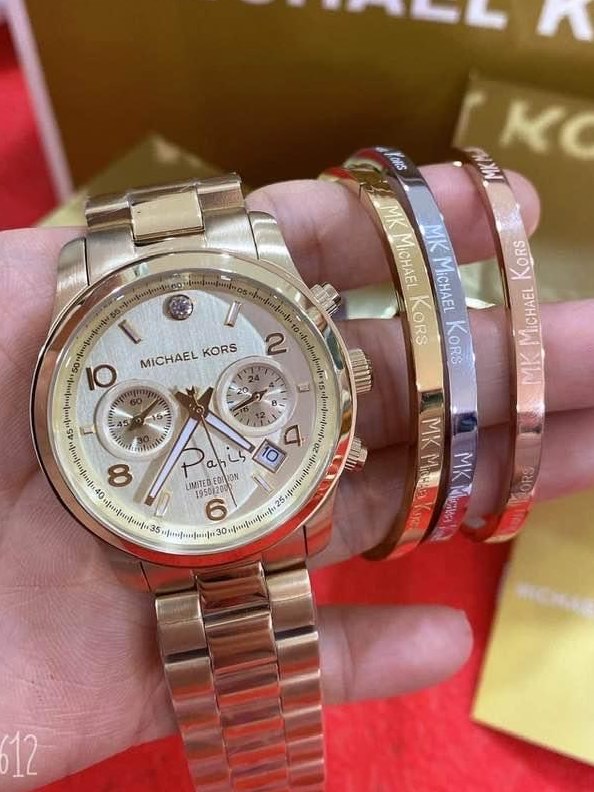 MK PARIS SET WITH BANGLES AUTHENTIC WATCH on Carousell