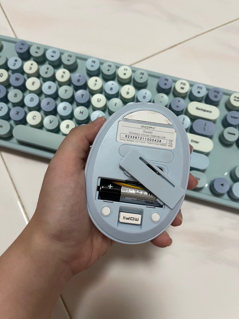 MOFII Blue Wireless keyboard and mouse, Computers & Tech, Parts ...
