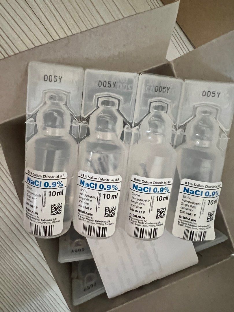 NaCl 0.9% Sodium Chloride Inj BP, Health & Nutrition, Medical Supplies & Tools on Carousell