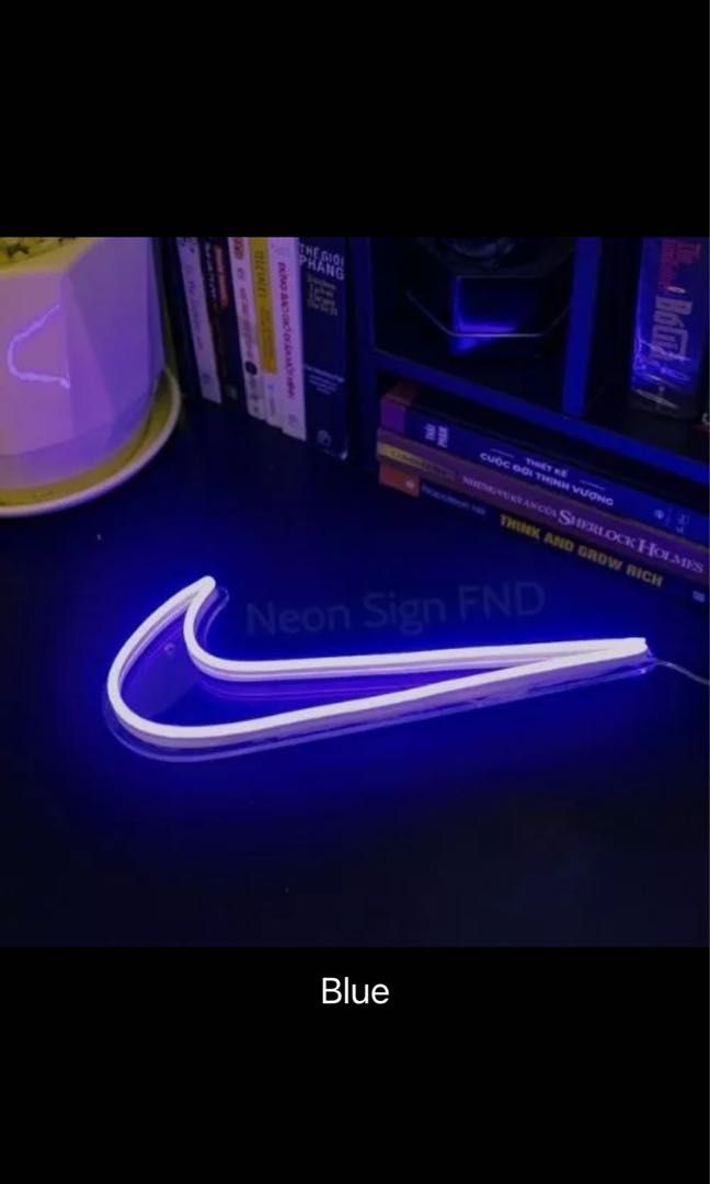 NIKE Logo Neon Sign Room Decor, Furniture & Home Living, Lighting ...