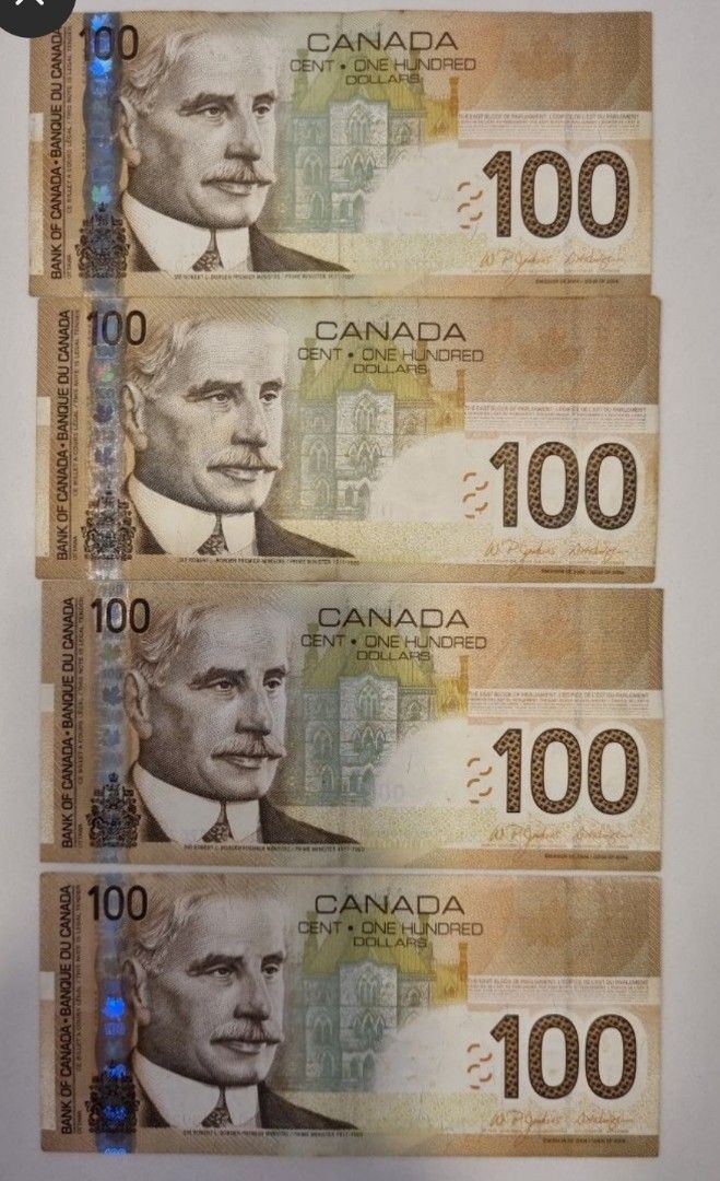 Old 100 Canadian CAD note, Hobbies & Toys, Collectibles & Memorabilia ...