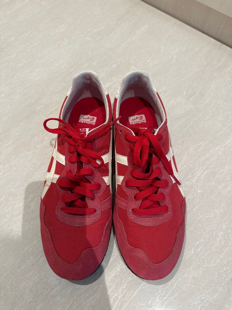 Onitsuka Tiger red stripes, Men's Fashion, Footwear, Casual shoes on ...