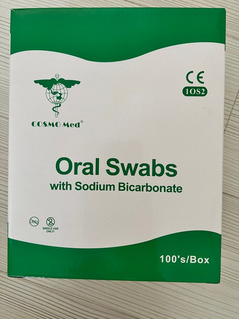 Oral Swabs with Sodium Bicarbonate, Health & Nutrition, Medical ...