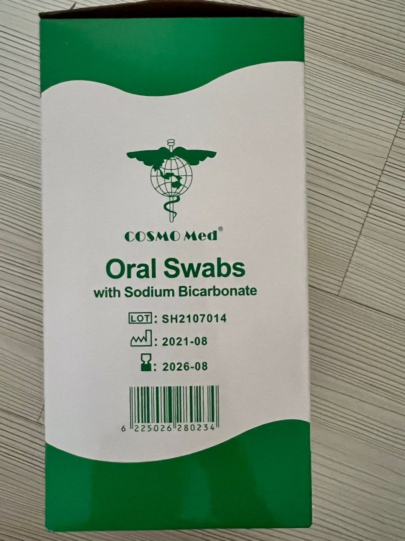 Oral Swabs with Sodium Bicarbonate, Health & Nutrition, Medical ...