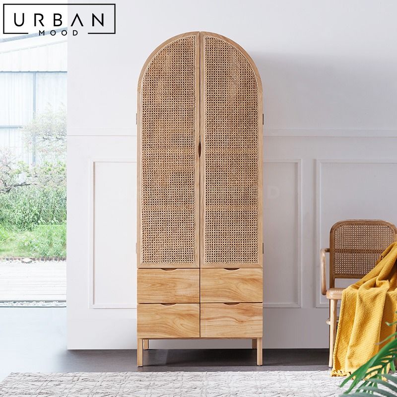 PEP Japandi Rattan Cabinet, Furniture & Home Living, Furniture, Shelves ...