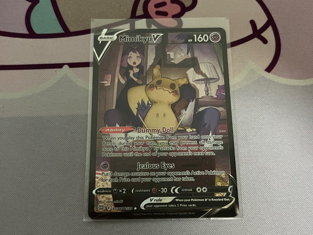 PTCG TCG Pokemon Card Tg Trainer Gallery Brs Brilliant Stars Mimikyu V, Hobbies & Toys, Toys ...