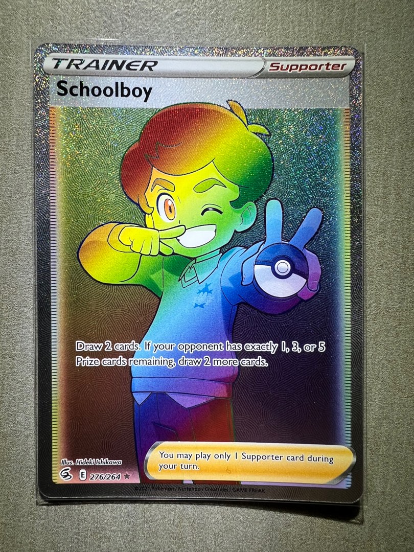 [Rainbow] Schoolboy Hyper Rare Pokemon Card, Hobbies & Toys, Toys ...