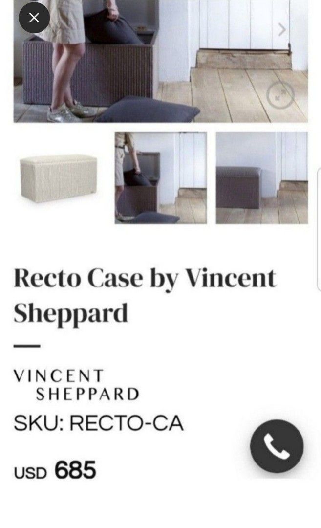 Recto Case by Vincent Sheppard ( Bench Storage Box ), Furniture & Home ...