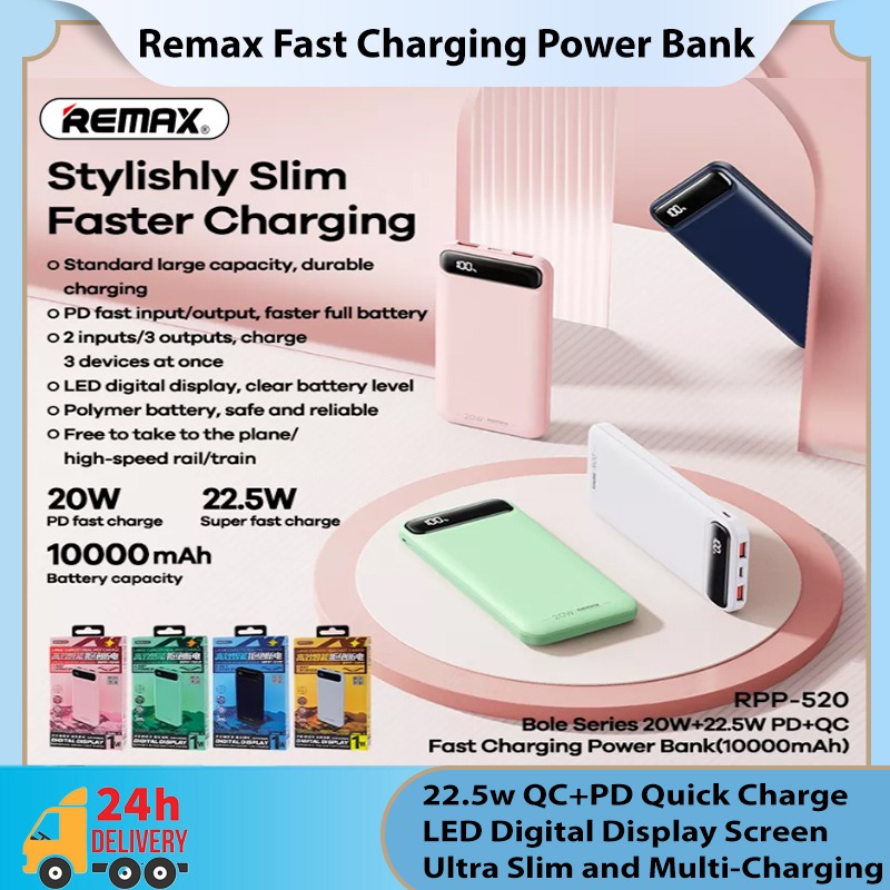 Remax Fast Charging Power bank 10000 Mah Pd20W Qc22.5W with LED Screen ...