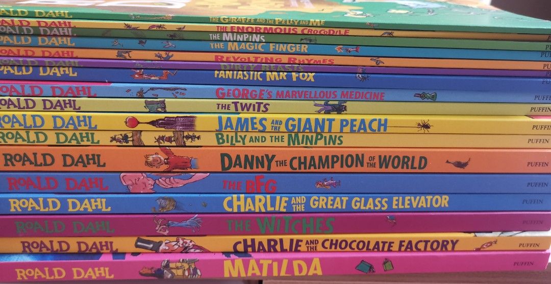 A4 Coloured Roald Dahl Books, Hobbies & Toys, Books & Magazines, Children's Books on Carousell