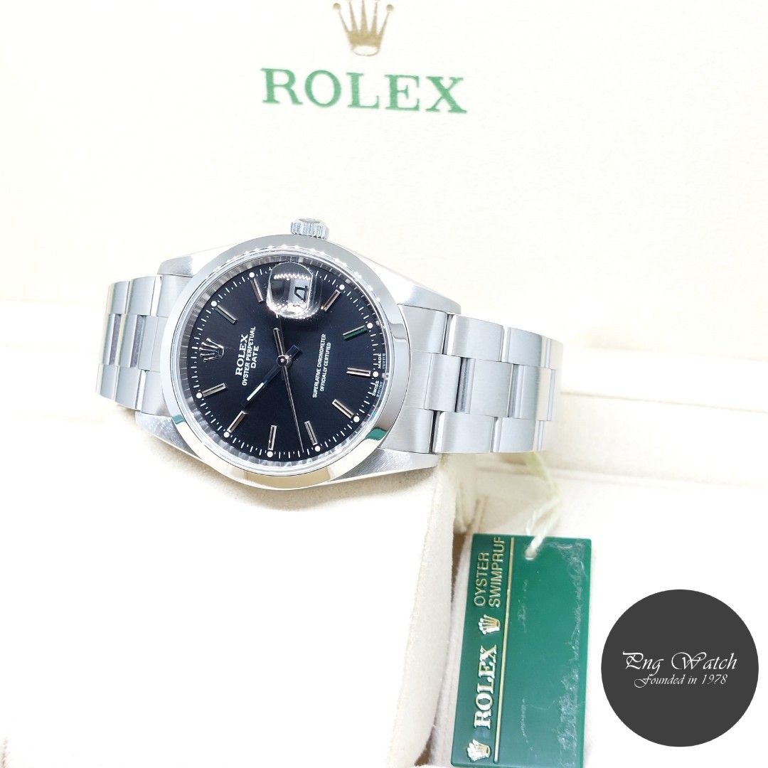 Rolex 34mm Black Dial Oyster Perpetual Date REF:15200 (Z Series ...