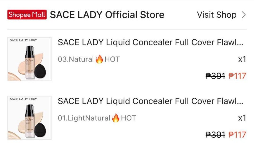 Sace Lady Full Coverage Foundation & Concealer on Carousell