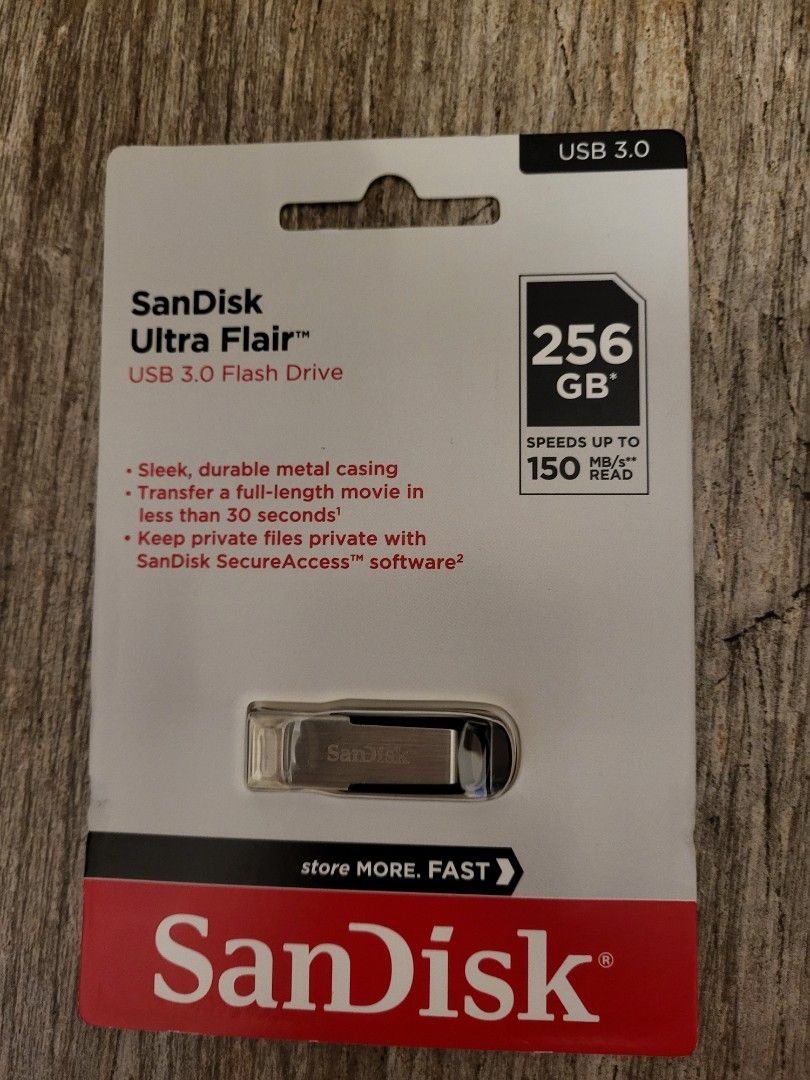 SanDisk Ultra Flair USB 3.0 Flash Drive - 256GB, 電腦＆科技, 電腦周邊及配件, 硬碟及儲存器 ...