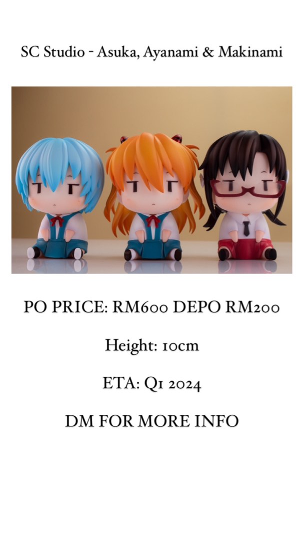 SC Studio - Asuka, Ayanami & Makinami, Hobbies & Toys, Toys & Games on Carousell