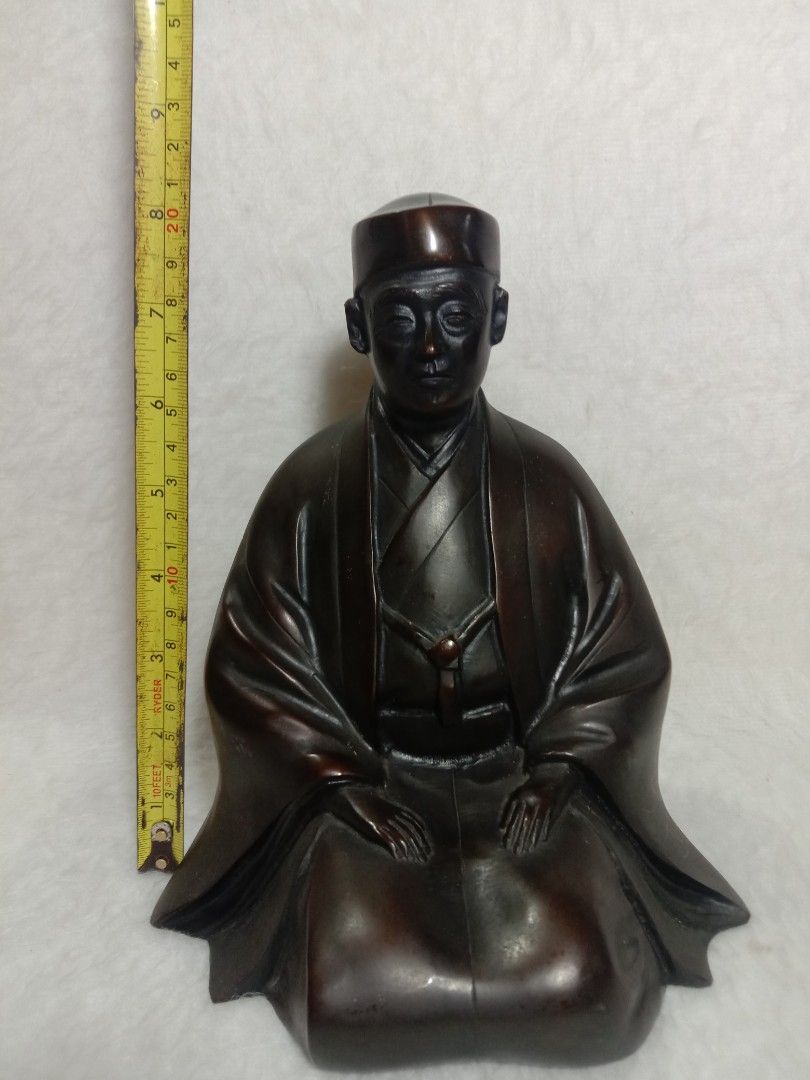 Sen No Rikyu Bronze statue by Kanetani Yorin - 8.5 inches tall, Hobbies ...