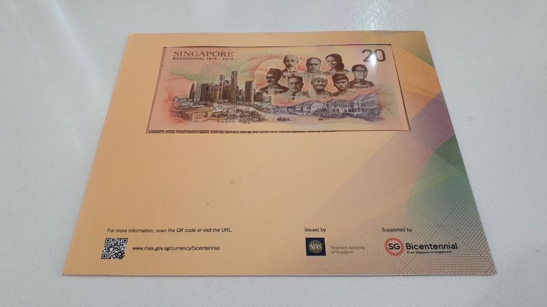SG Bicentennial Commemorative Note 1819 - 2019, Hobbies & Toys ...