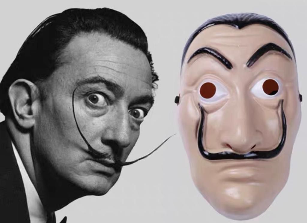 Money Heist Mask Unisex Salvador Dali Mask Costume for Halloween ...