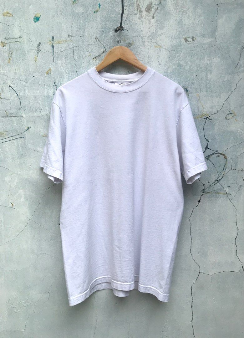Shaka White Blank Tee, Men's Fashion, Tops & Sets, Tshirts & Polo ...
