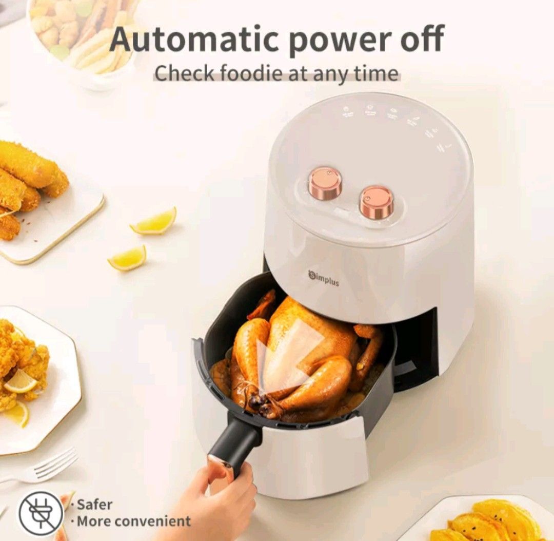 Simplus Air Fryer 4L Mini Knob Control 1300W, TV & Home Appliances ...