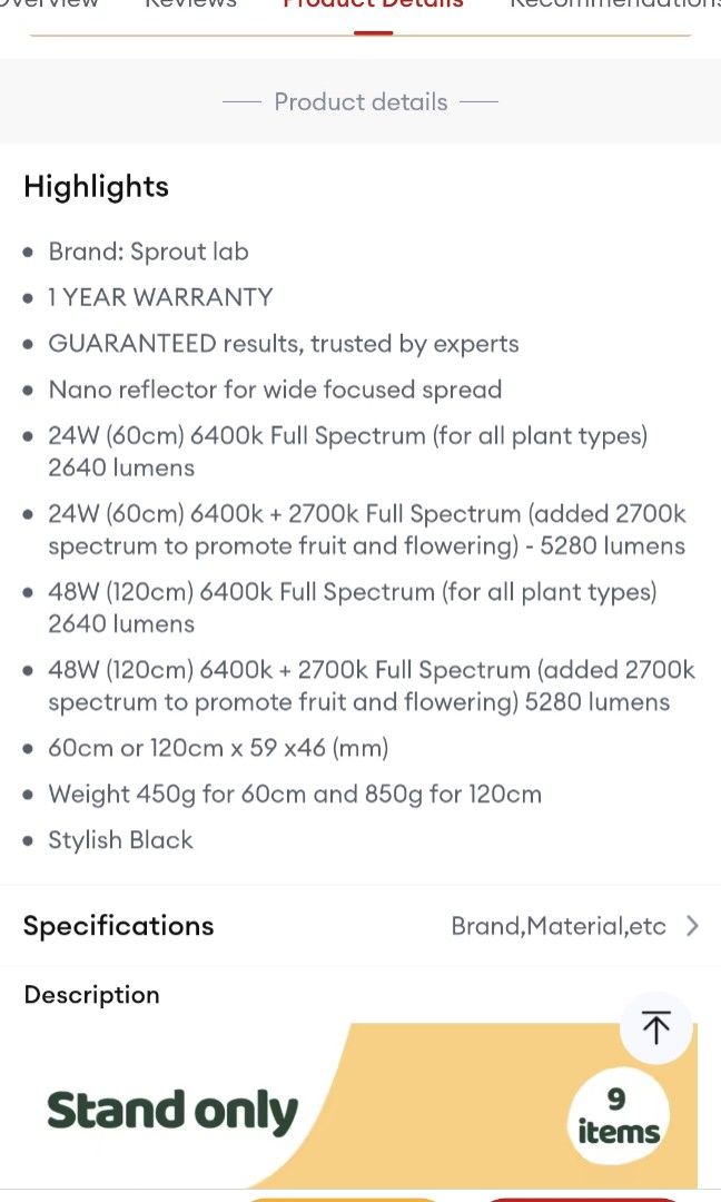 SproutLab growlights, Furniture & Home Living, Gardening, Gardening ...