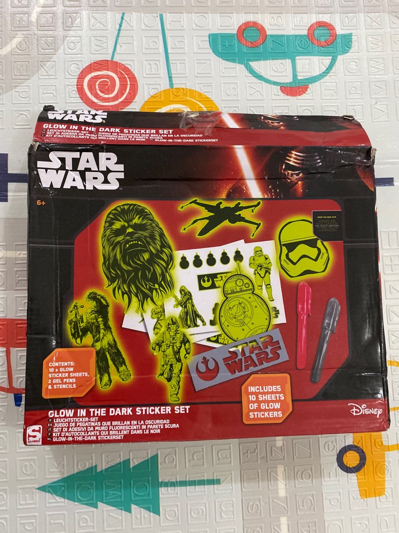 Star wars glow in the dark sticker set on Carousell