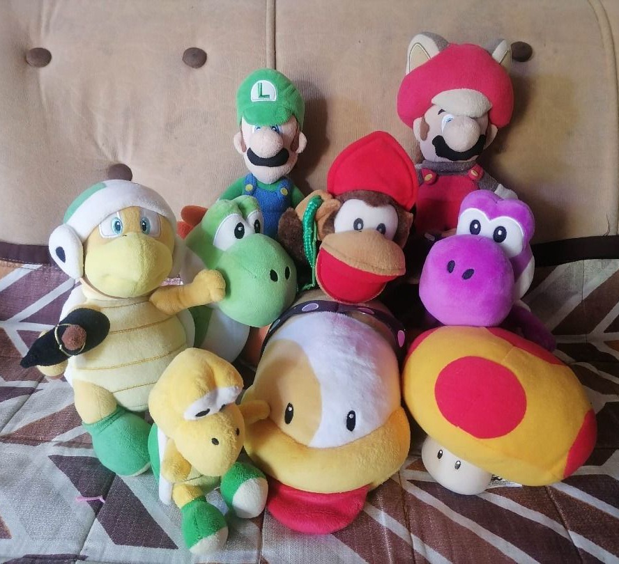 Super Mario Characters Plush Toys (Luigi and Turtle LEFT), Hobbies ...